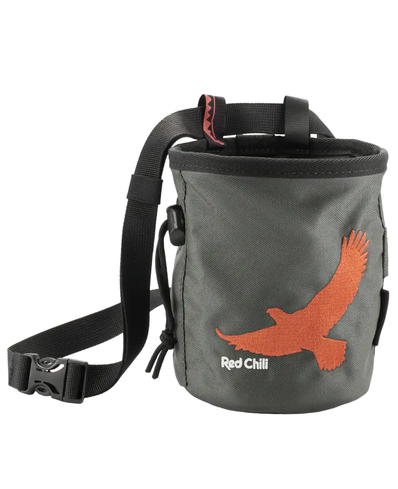 CHALK BAG BETA | large chalk bag with pocket | Red Chili